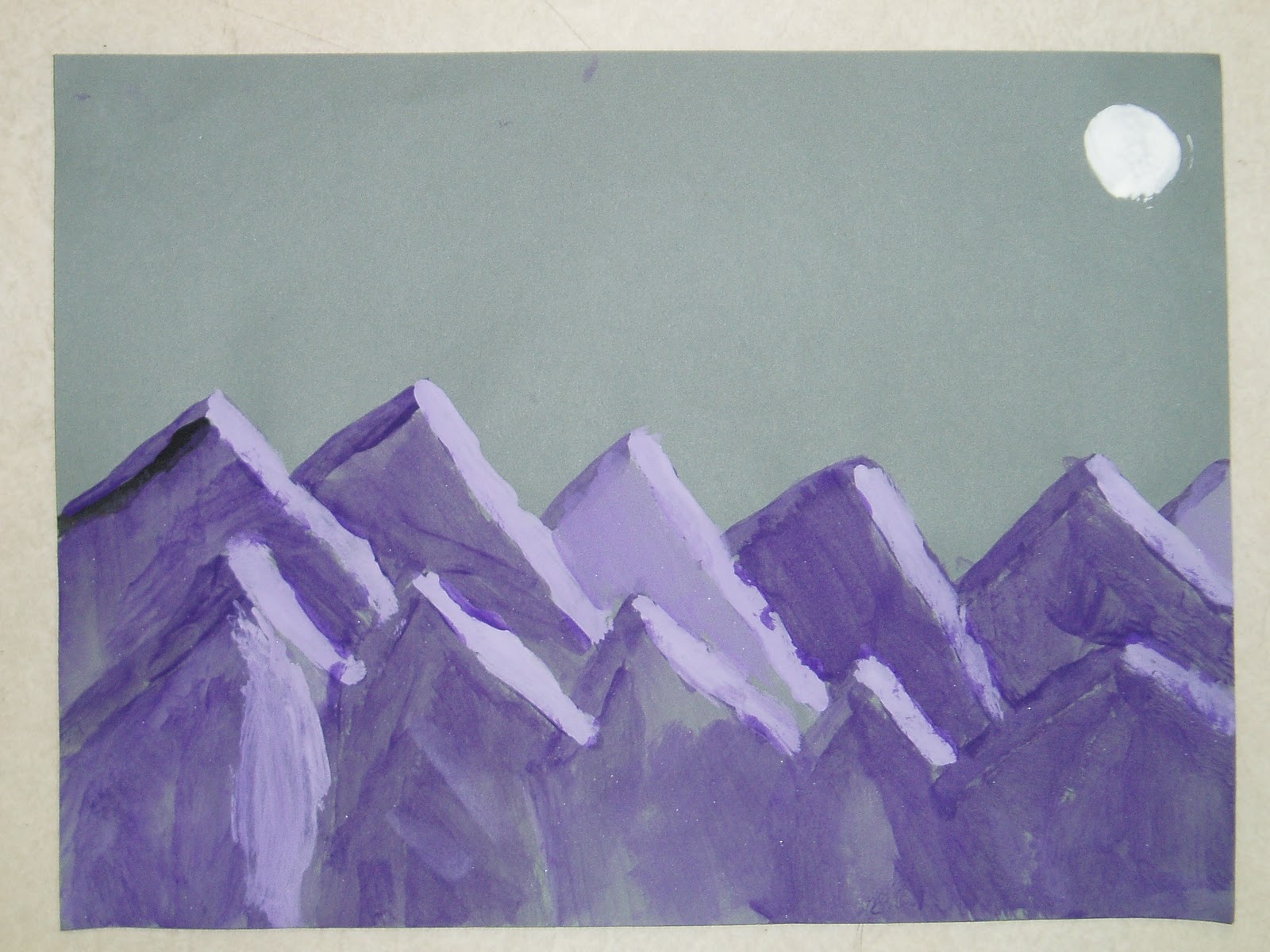 Miss Young's Art Room: 5th Grade Mountain Paintings