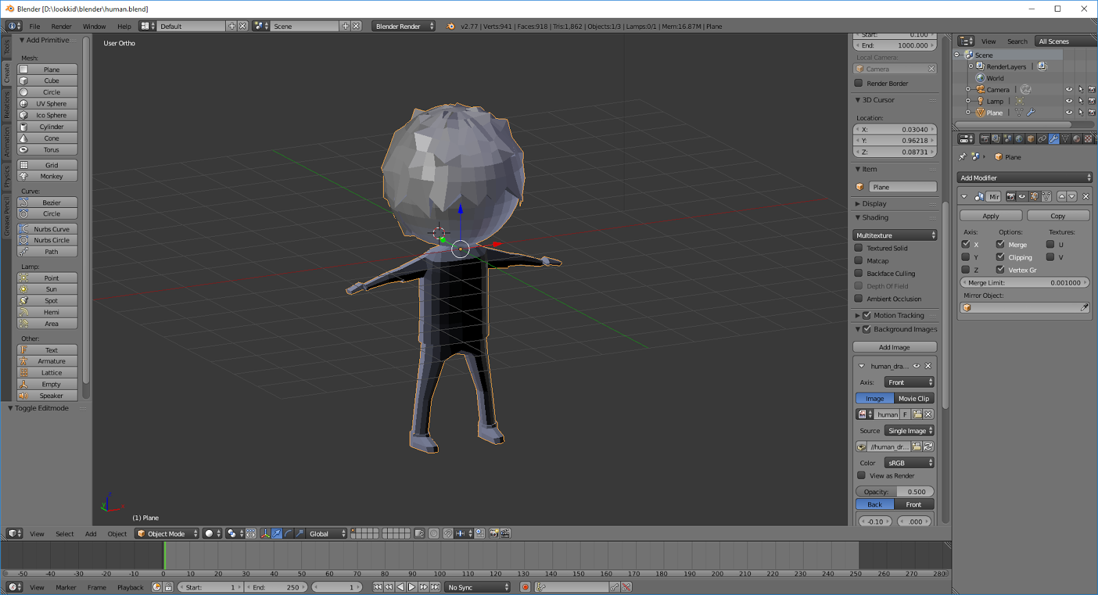 Lookkid's Road to Game Developer: 3D Character with Blender: From ...