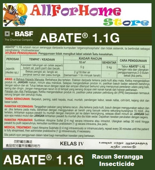 ALL FOR HOME STORE: ABATE 1.1G Racun Serangga Insecticide