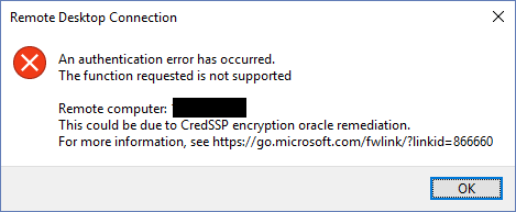 SAP Support: [Solved/Solution] CredSSP Encryption Oracle Remediation