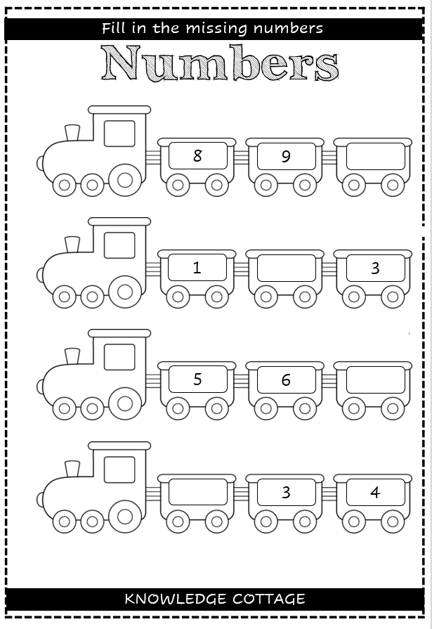 Numbers Worksheet : Free Printable