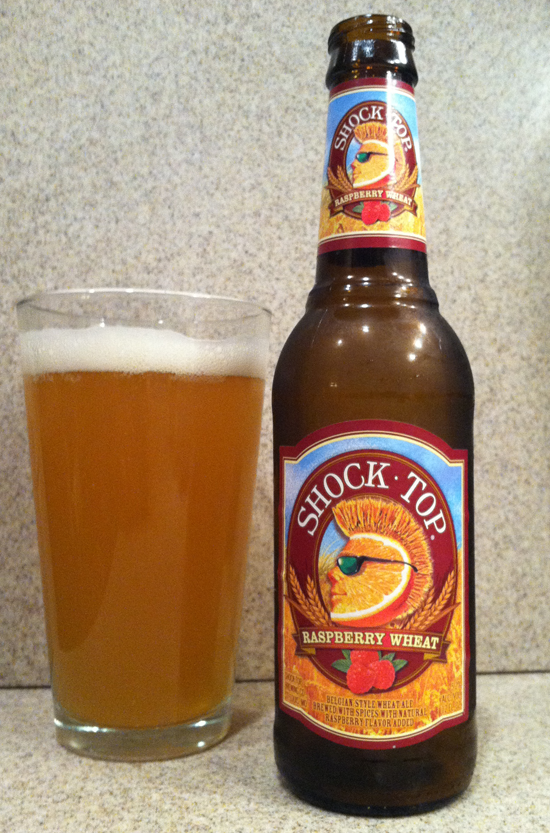 365 Beers and 50 Pounds: Day 227, August 15 / Shock Top Raspberry Wheat