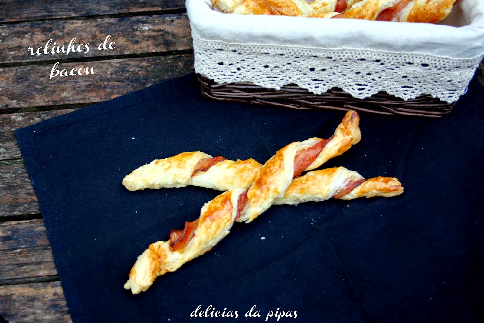 Delícias da Pipas: Rolinhos de bacon