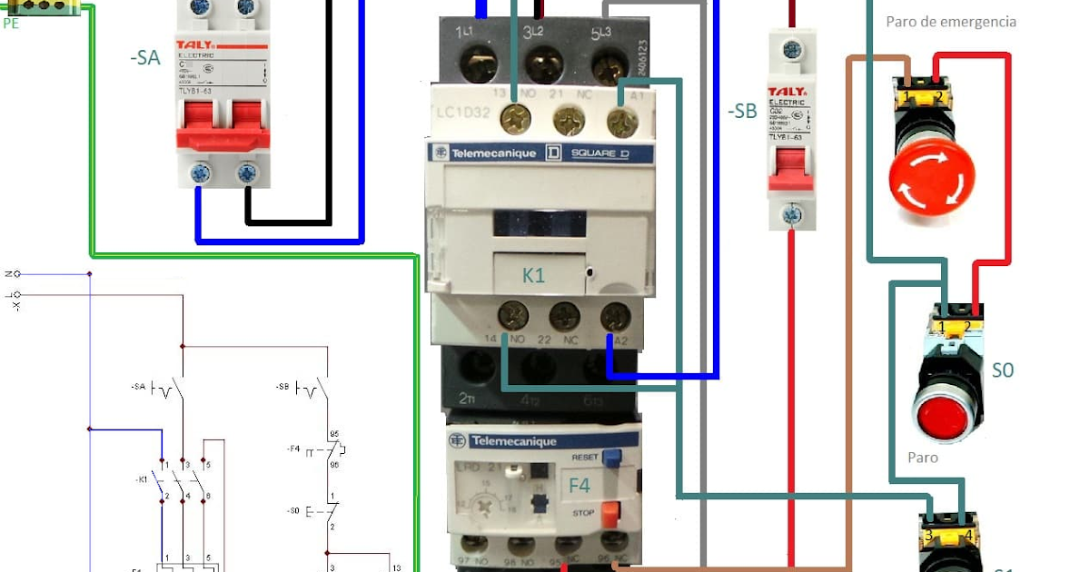 Marcha paro y paro de emergencia ~ Esquemas eléctricos