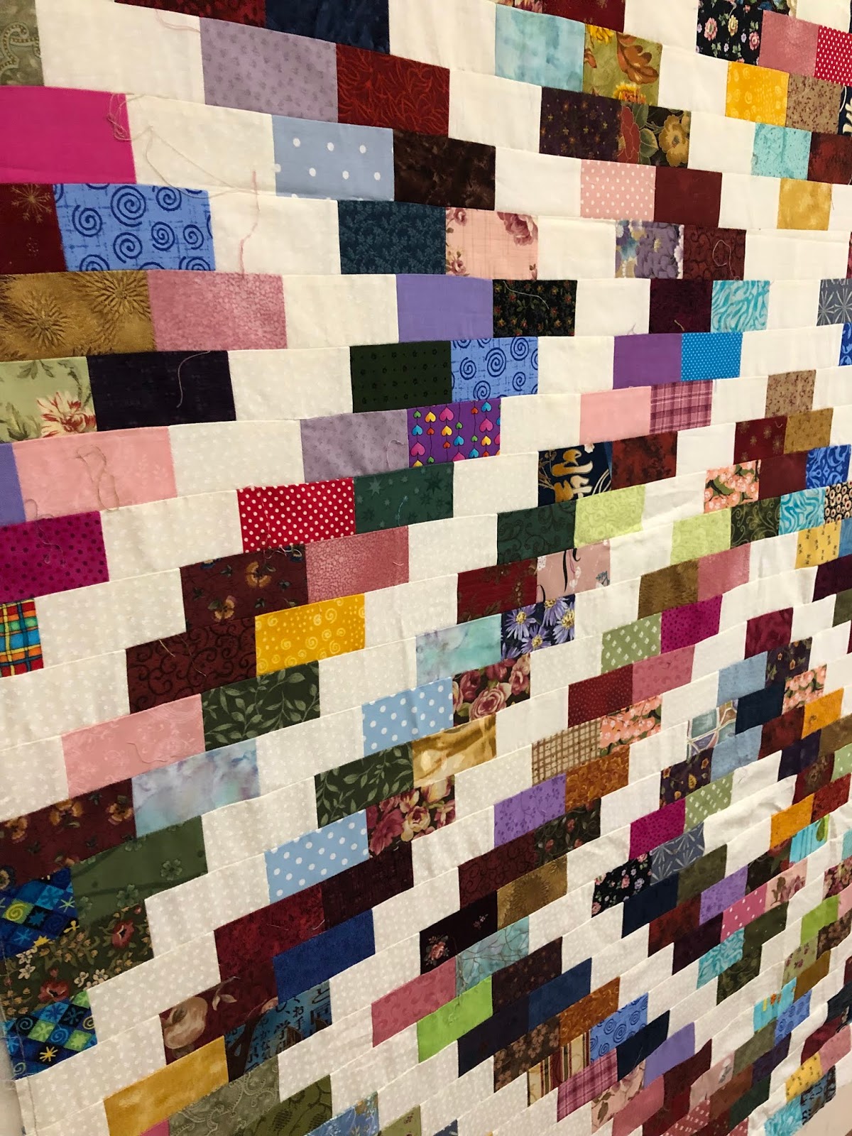 Silly Goose Quilts: 053 A flimsy...Miniature Mosaic Tiles