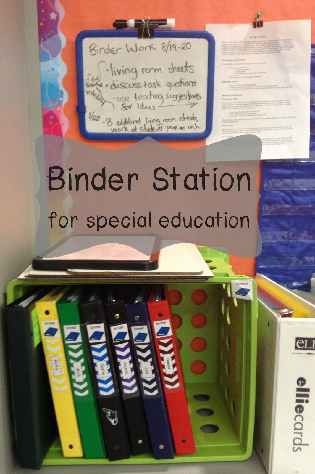 Binder Work Station for Special Education - Breezy Special Ed