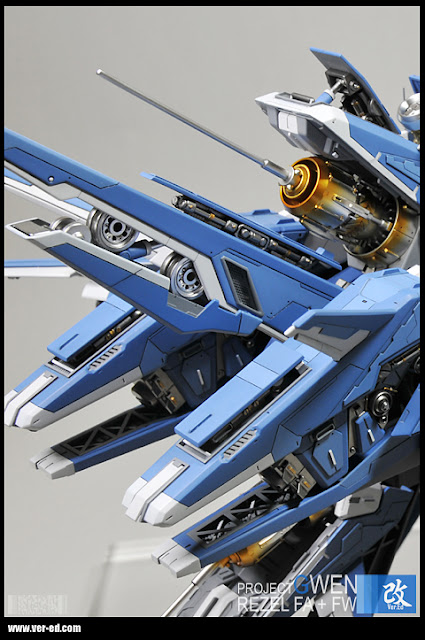 GUNDAM GUY: Project Gwen Ver.Ed 1/144 ReZEL FA+FW - By Ver.Ed