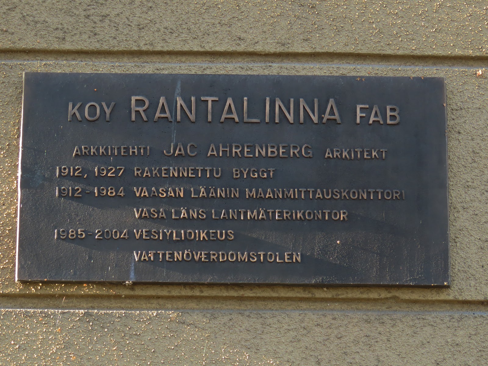 VAASA ENNEN JA NYT - VASA FÖRR OCH NU: RANTALINNA