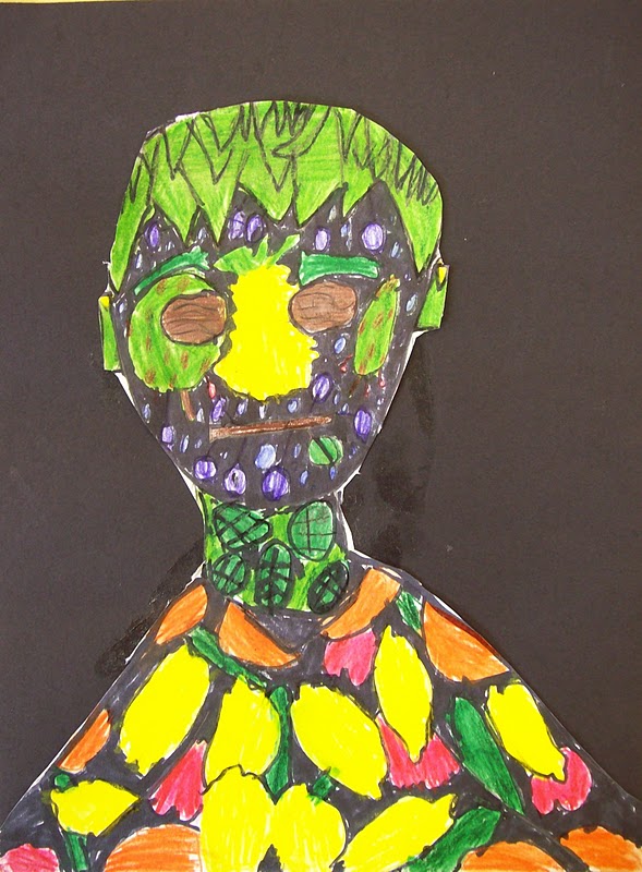 Art at Midway Middle School: Organic Self Portraits