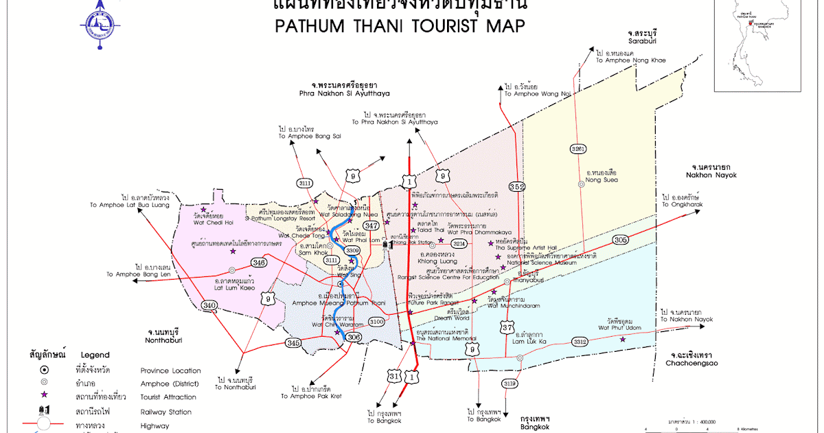 Pathum Thani Map Thailand Travel Tour Maps: Pathum Thani Map