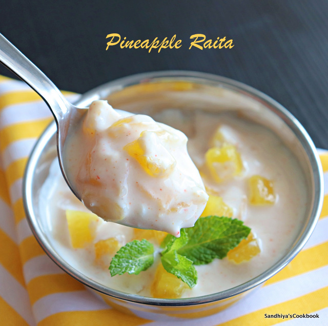Sandhiya's Cookbook: Pineapple Raita | Raita recipe