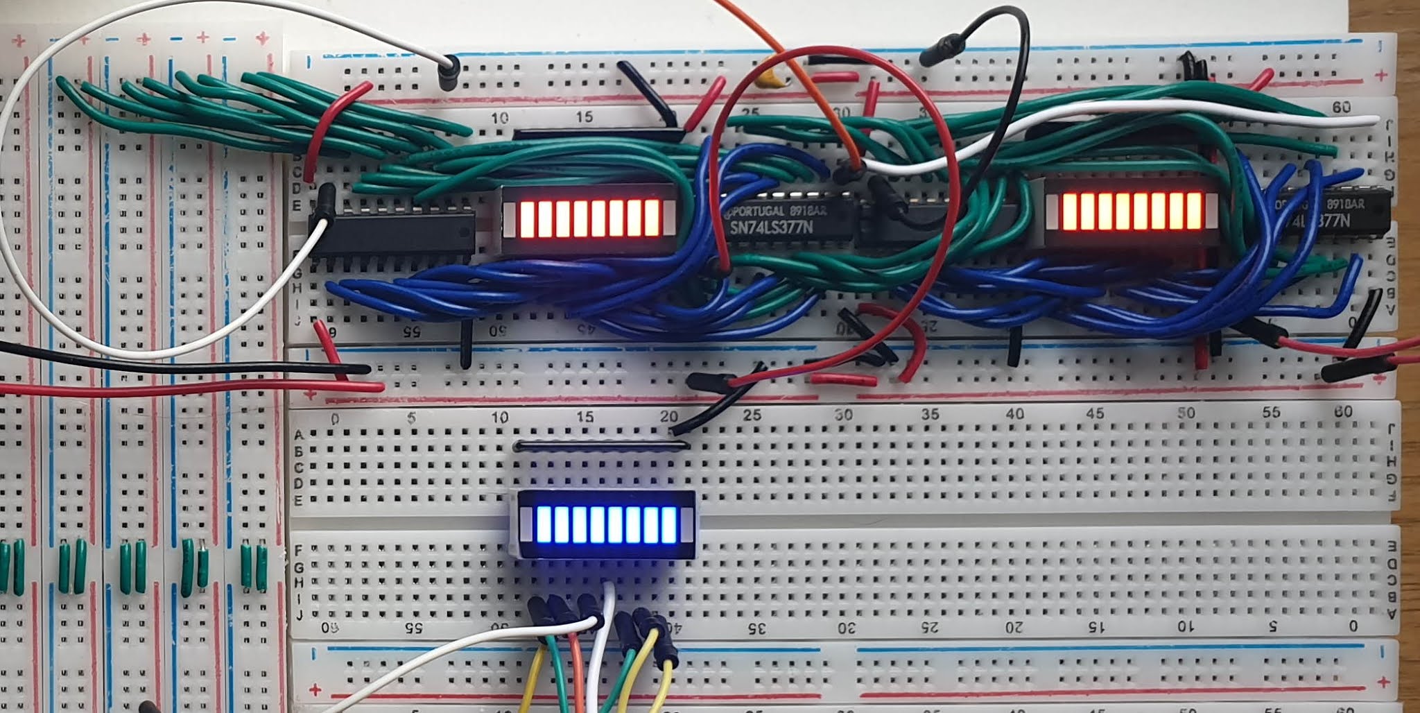 8-bit Computer: A & B registers and LED outputs