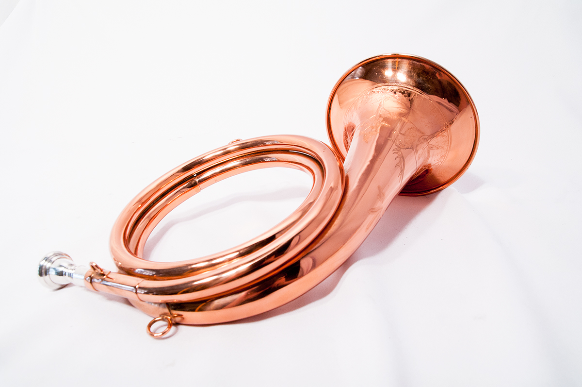 Engraved Hunting Horn in Bb / Natural horn / Post horn / Jagdhorn ...