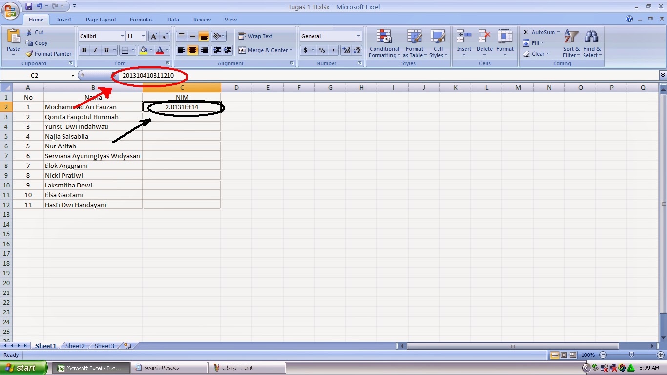 servianaaw's blog: Cara menulis angka pada Microsoft excel