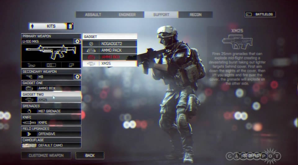 Tudo sobre customização de arma e de soldado em Battlefield 4