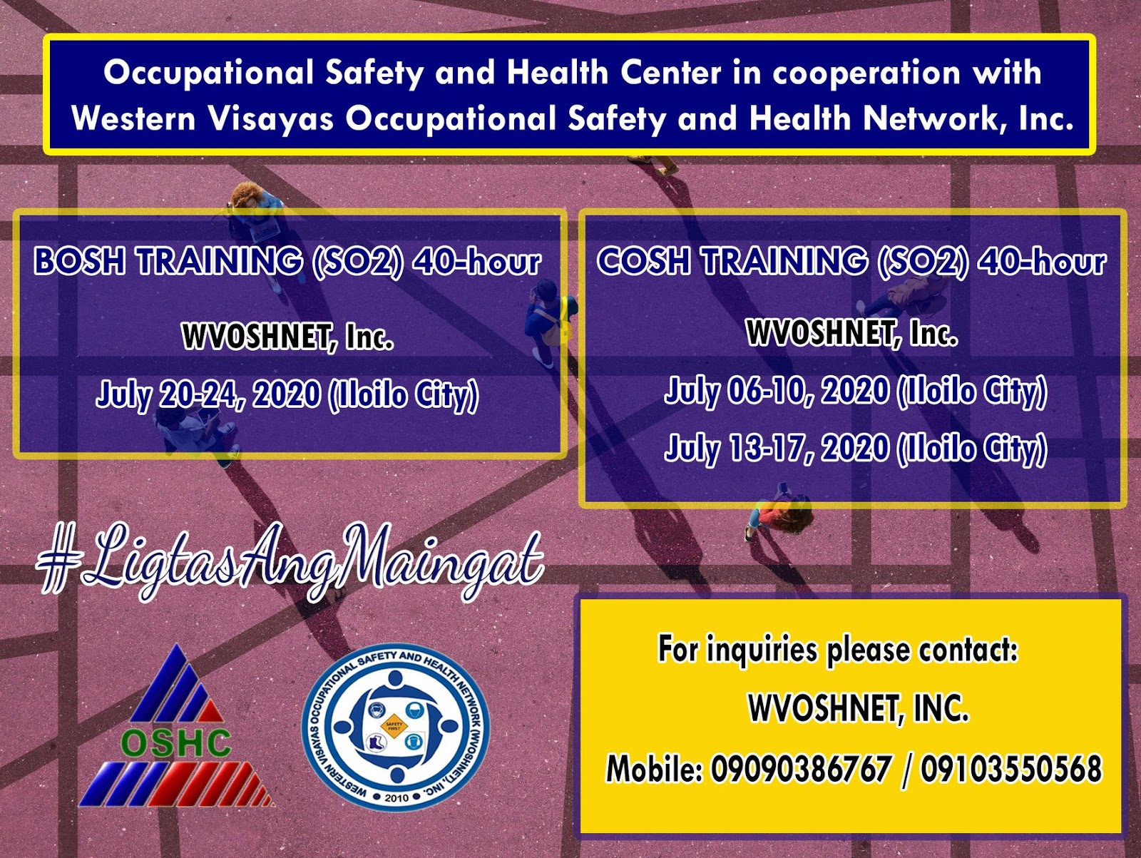 OSHC REU 6: July OSH Training Schedules 2020