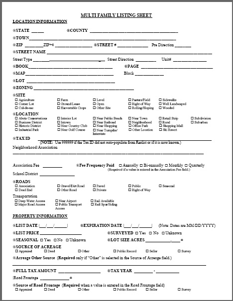 Property Information Sheet Template ~ Certificate Letter