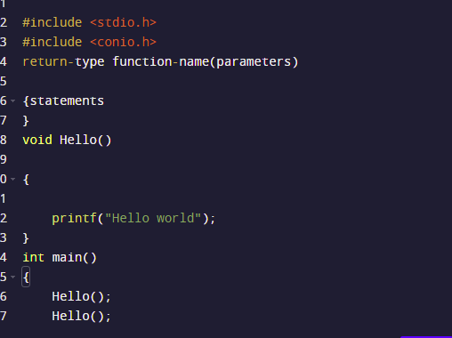 Declaration Definition Call Of Function Functions In C Programming