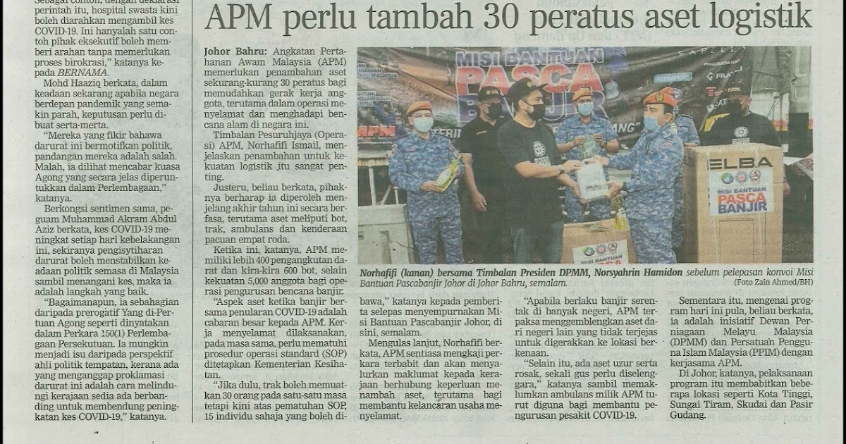 Blog Rasmi PPIM: 5344) APM PERLU TAMBAH 30 PERATUS ASET LOGISTIK ...