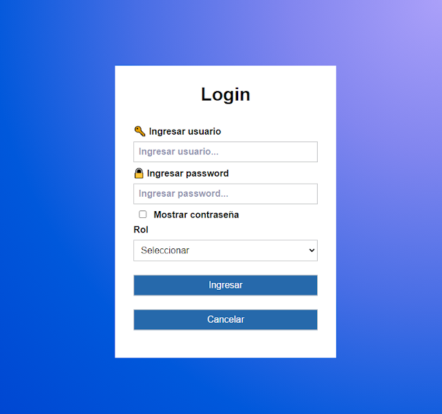 VaidrollTeam: PLANTILLAS Y DISEÑOS DE LOGIN CON ROLES EN HTML Y CSS