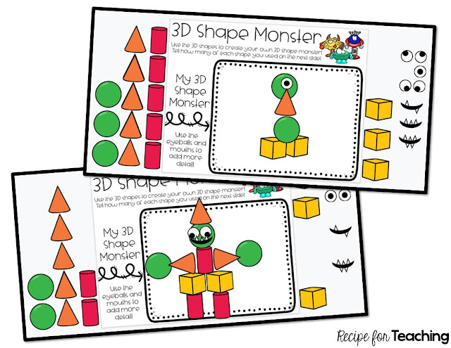 3D Shape Monster - Recipe for Teaching