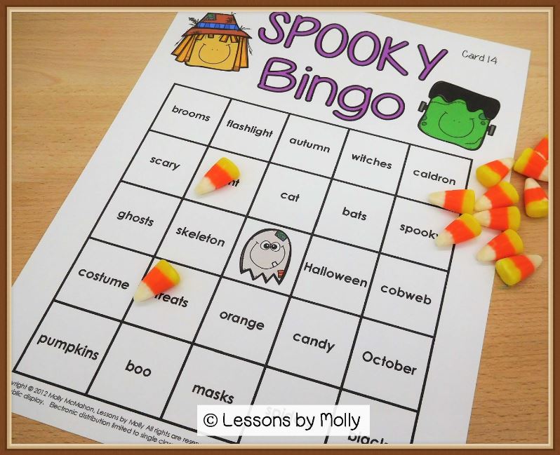 Lessons by Molly: Halloween Bingo