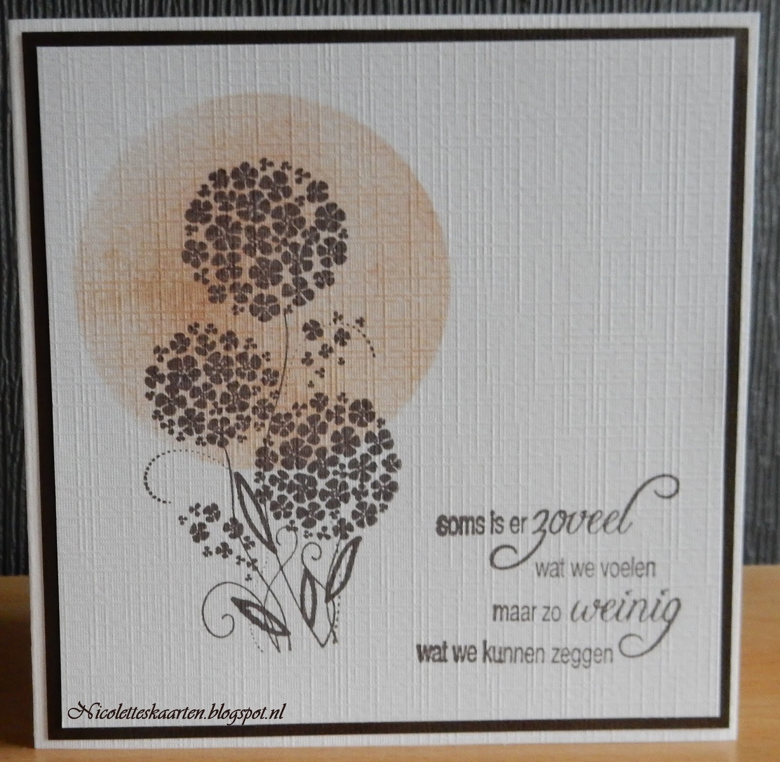 Nicolette's kaarten: Condoleance kaart