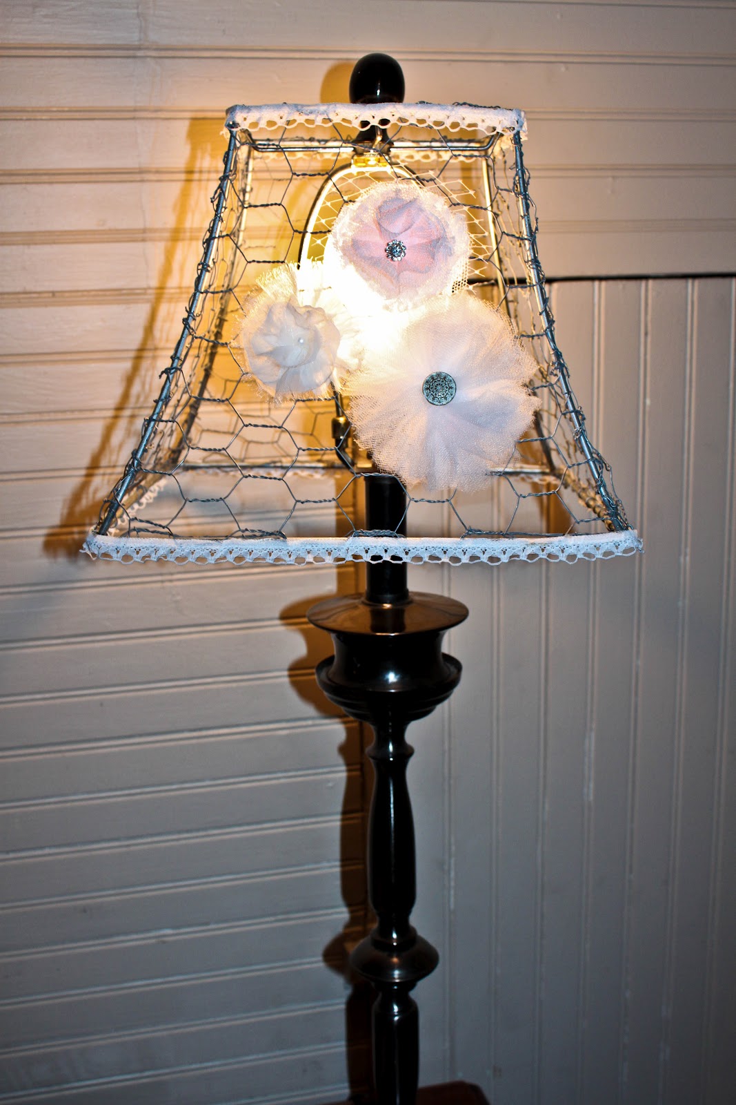 What a Little Birdie: Chicken Wire Lampshades