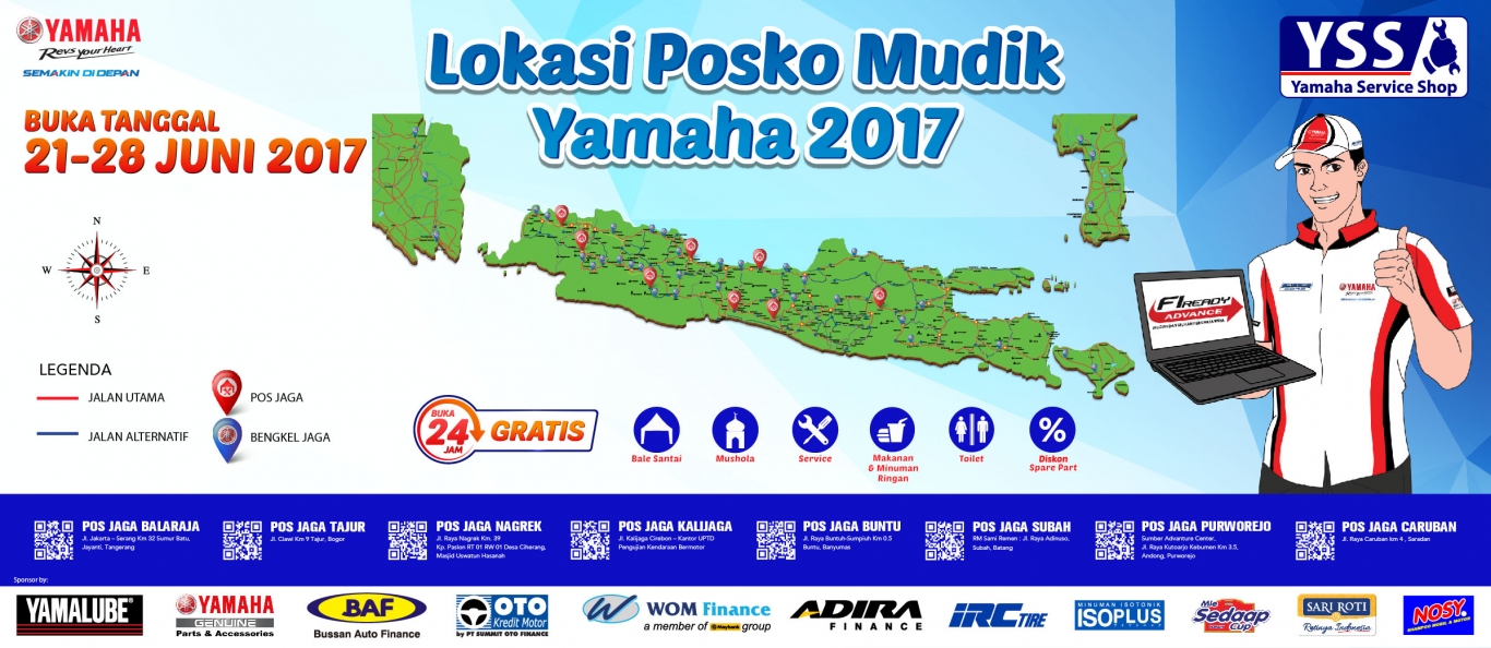 TeknoLut: Inilah Posko Mudik Yamaha yang Bisa Melayani Semua Merk Motor