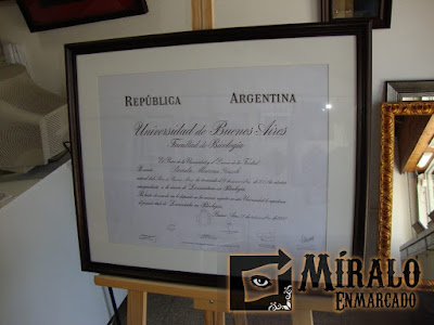 Enmarcado de titulos y diplomas