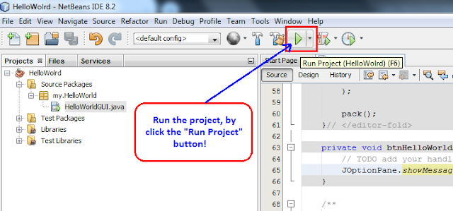Java Programming Hello World Application Using Netbeans Ide