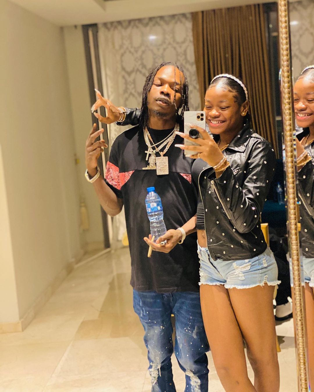 Picture of Shubomi and her brother, Naira Marley