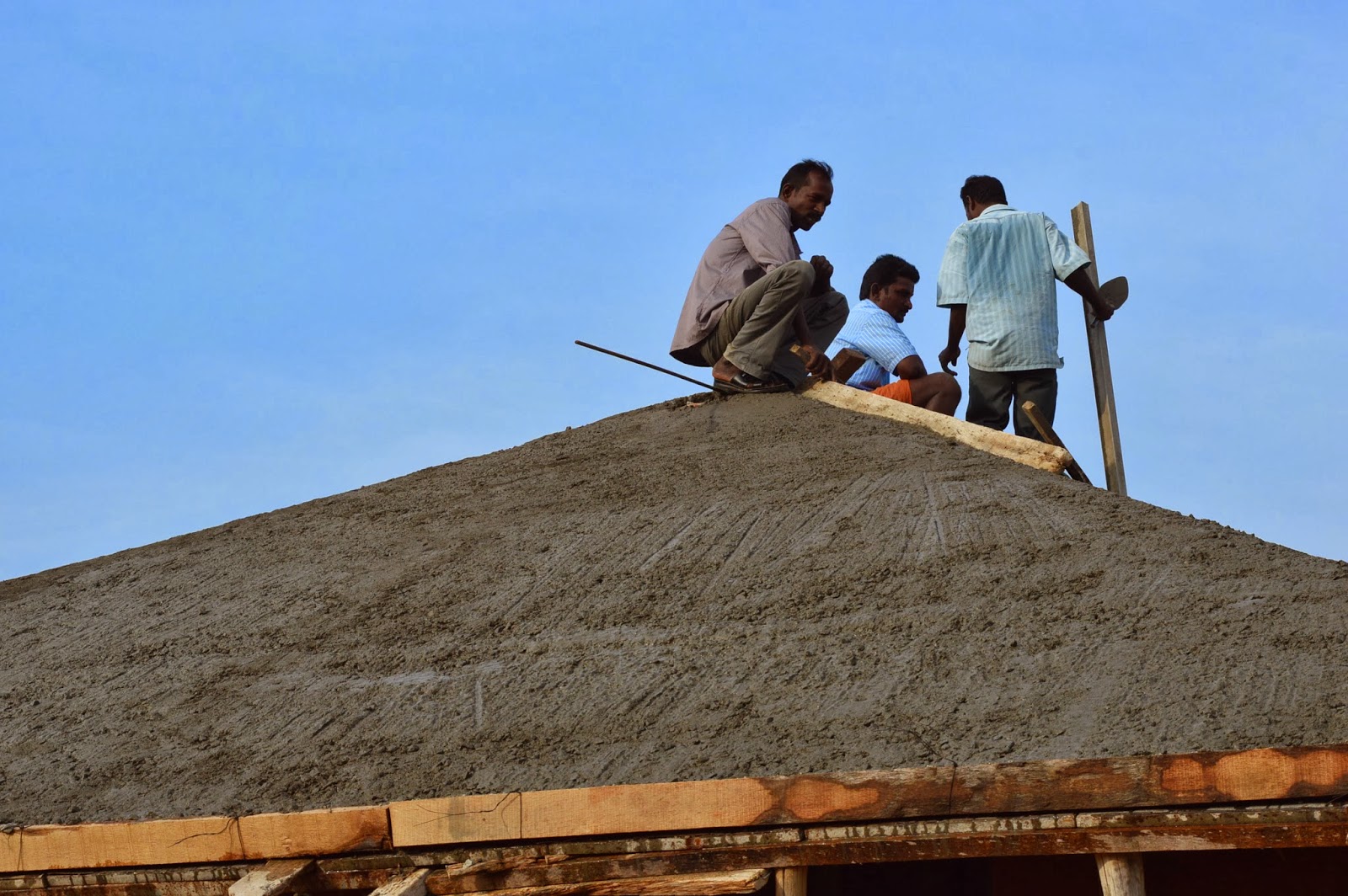 GREENLAND ASHRAM: making of rcc roof