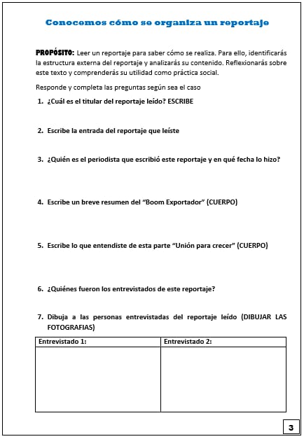 CONOCEMOS COMO SE ORGANIZA UN REPORTAJE