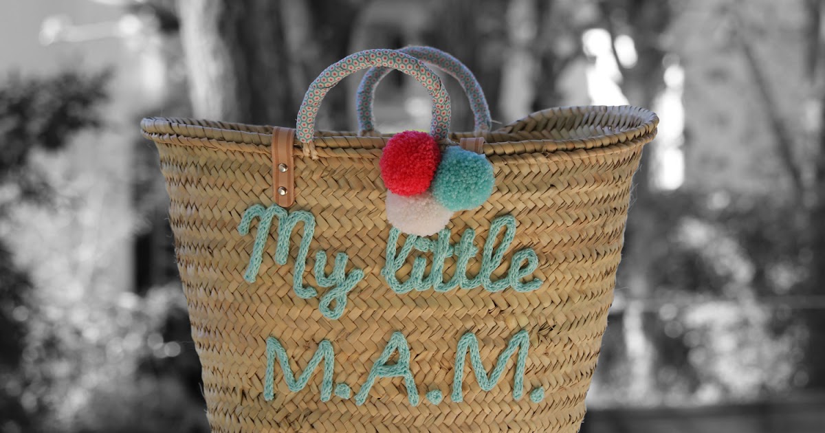 L'atelier Des Petites Bauloises: Cabas personnalisé "My little MAM"