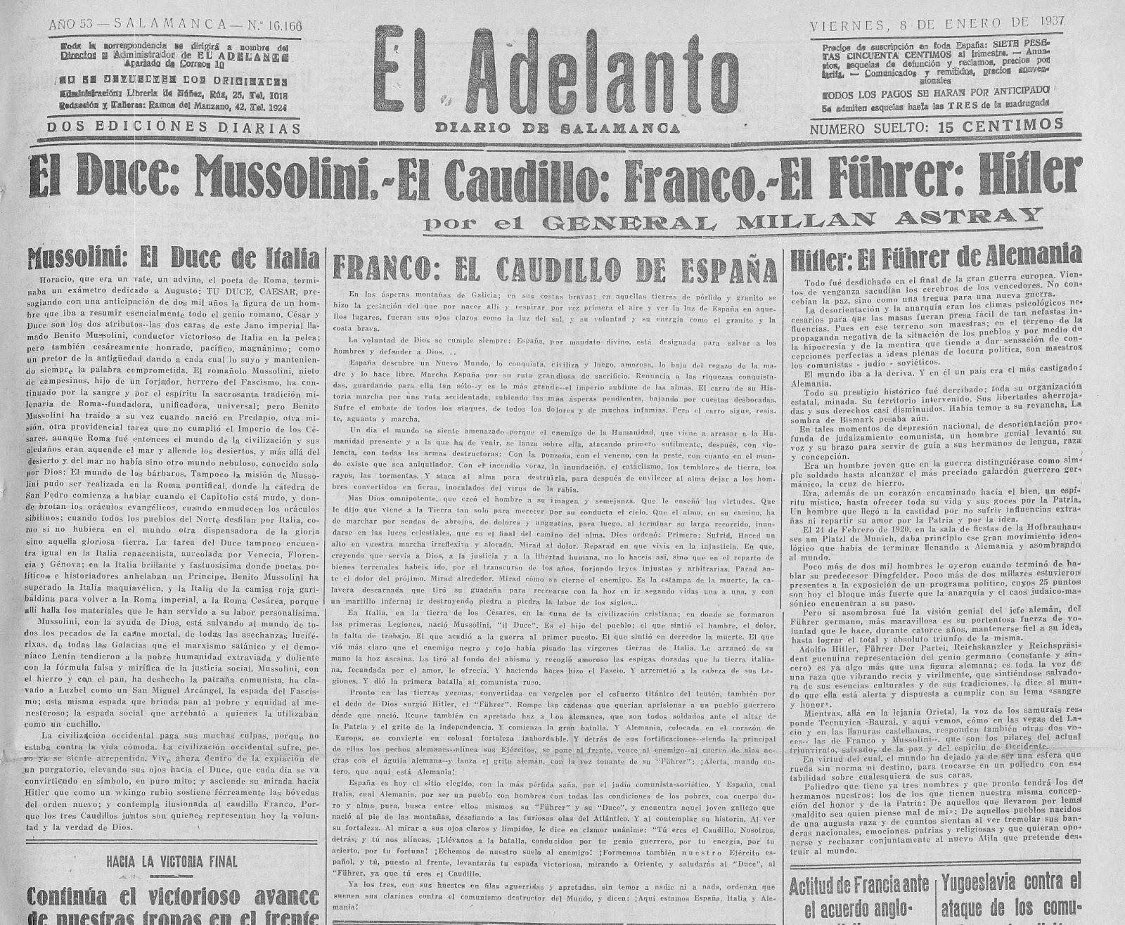 Diario del Aire: EL DUCE, EL CAUDILLO Y EL FÜHRER, POR EL GENERAL ...
