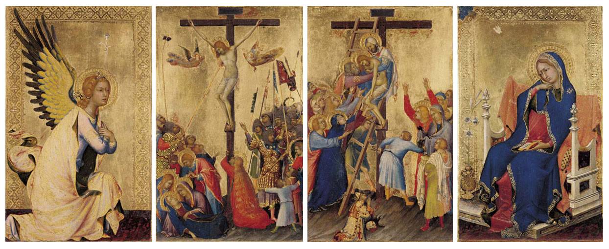 LOMOS DE TELA: SIMONE MARTINI, PoIíptico (Ángel anunciador, Anunciada ...