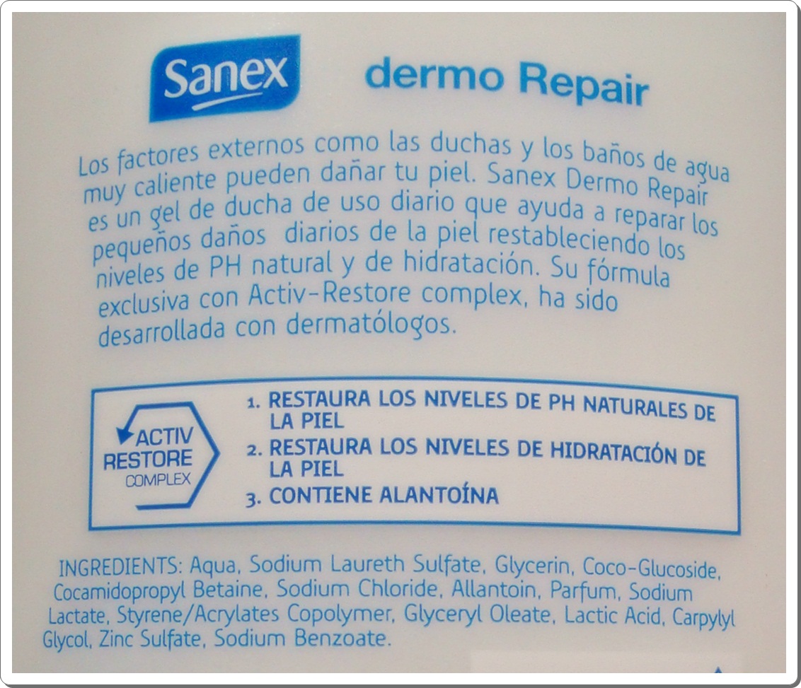 Gel de ducha Sanex dermo Repair - DoBeauting