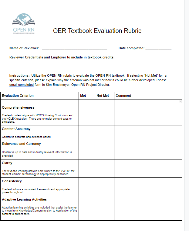 Peer Review Rubric