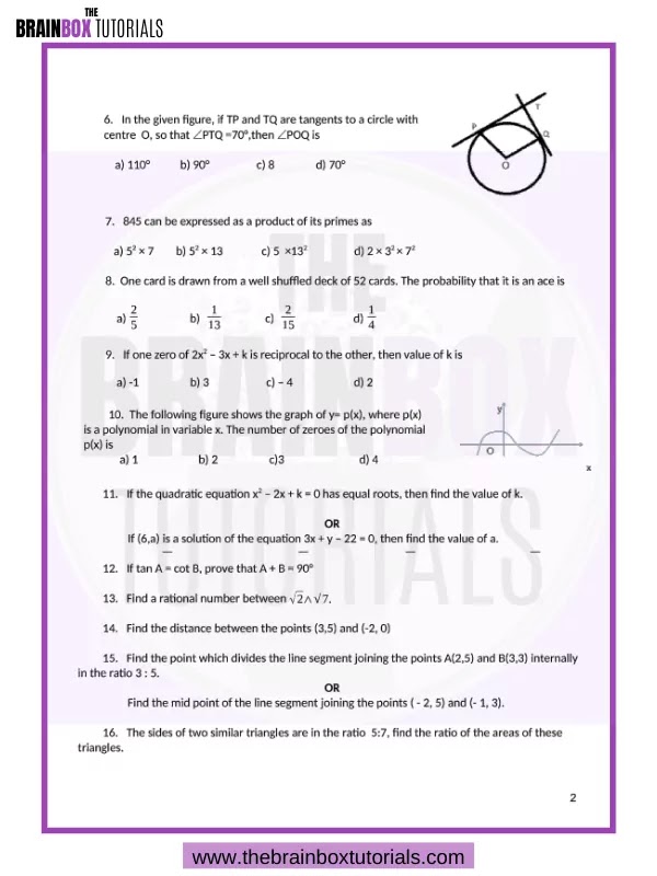 Download CBSE Class 10 Mathematics Basic Sample Paper For 2021 The download-cbse-class-10-mathematics-basic-sample-paper-for-2021-the