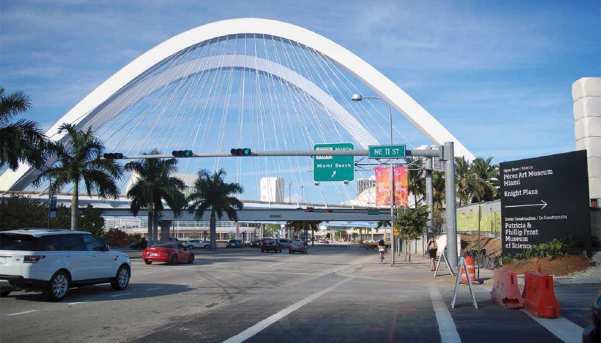 Industrial History: I-395 Miami Signature Bridge "The Fountain" and ...