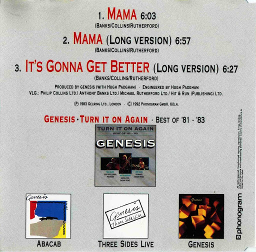 On The Road Again: Genesis "Mama (Single & Video)"