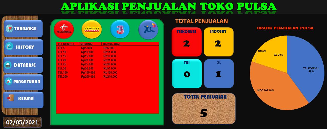 Aplikasi Penjualan Pulsa Berbasis Excel Gratis - BERBAGI INFORMASI
