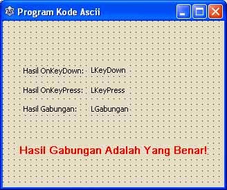 Program Kode Ascii Keyboard Lazarus Free Pascal