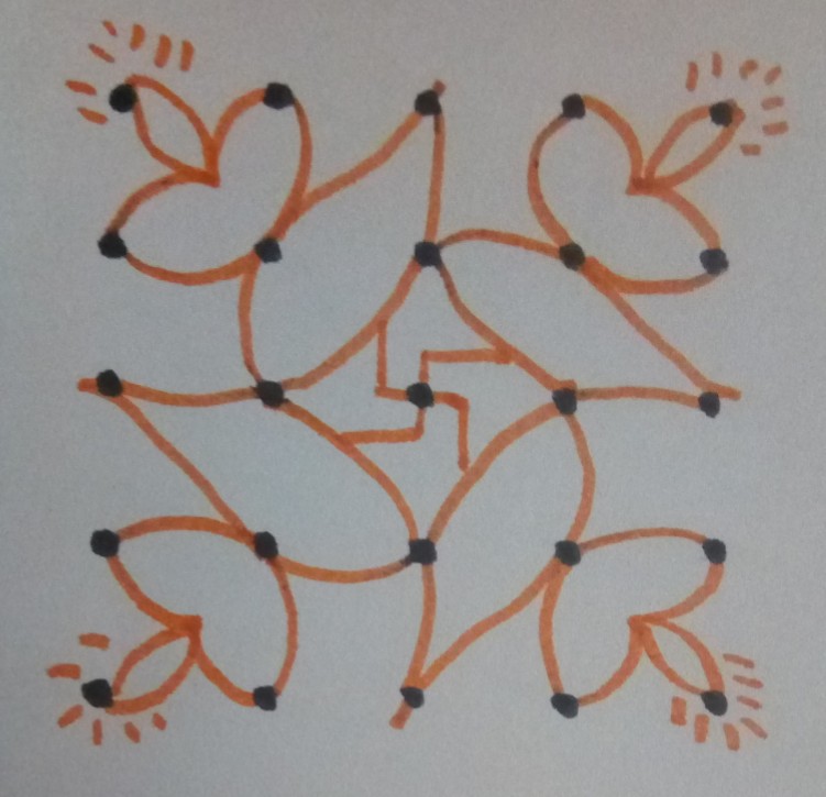 Rekha's Rangolis: 5 Dots kolam | 5 Dots Rangoli | 5 Dots Muggulu ...