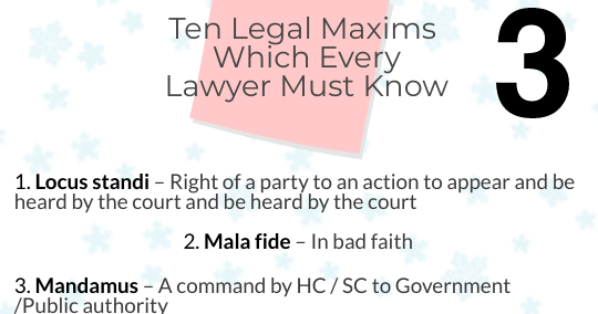 Everyday Law: 10 Legal Maxims /Words which every Lawyer must know (Part ...