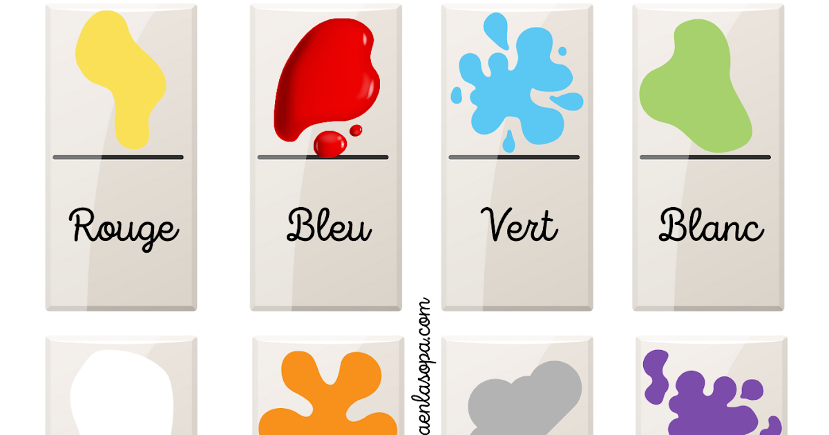 Francés hasta en la sopa...: Dominó de couleurs