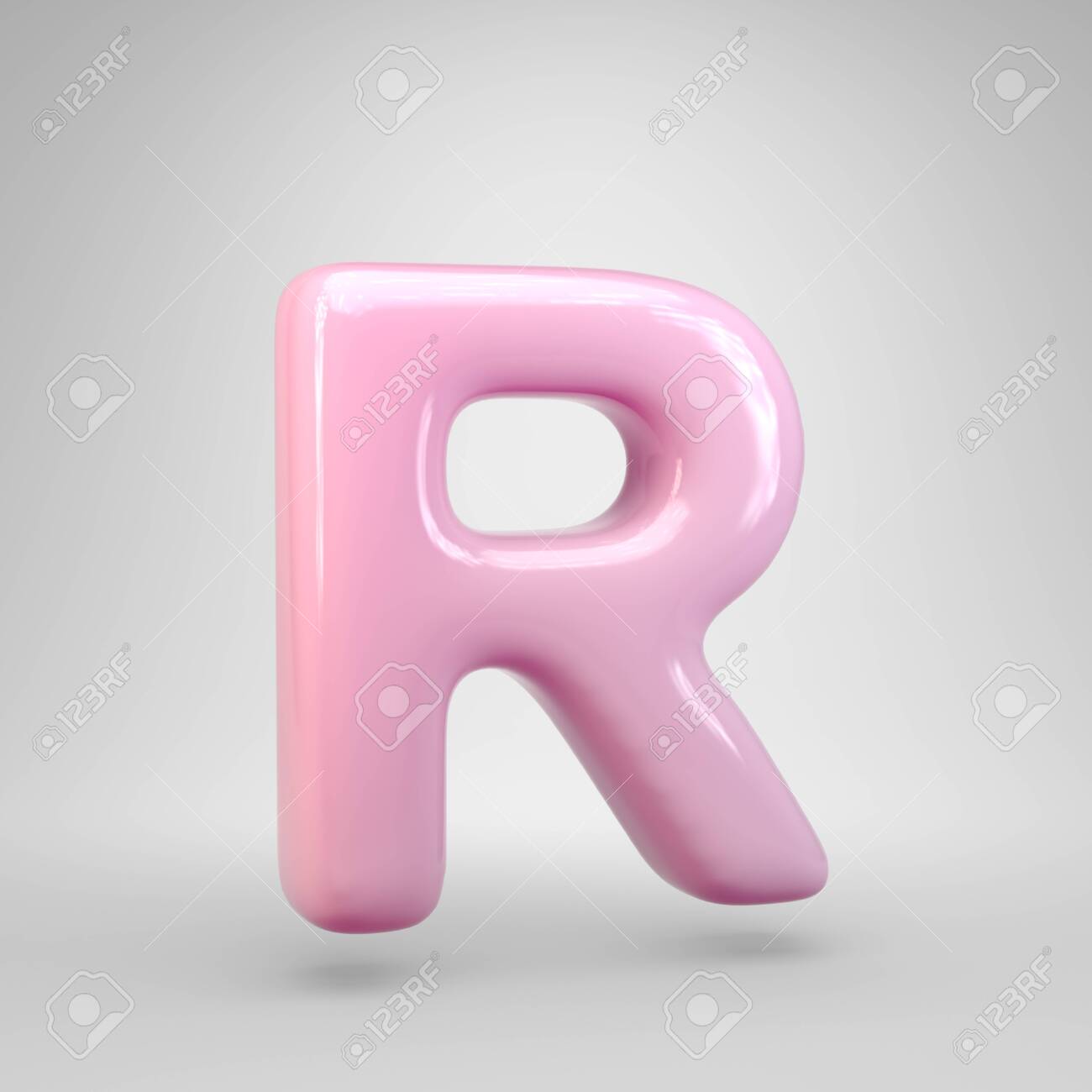 3D Bubble Letter R - Formal Letters