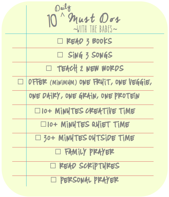 the little gunnell family : 10 Daily Must Do's With Your Kids