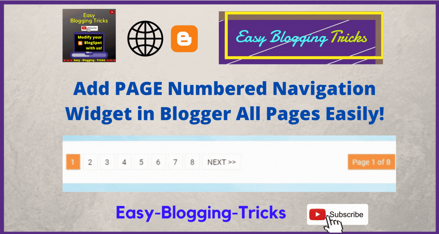 How To ADD Numbered PAGE NAVIGATION Widget In All Pages Homepages And how-to-add-numbered-page-navigation-widget-in-all-pages-homepages-and